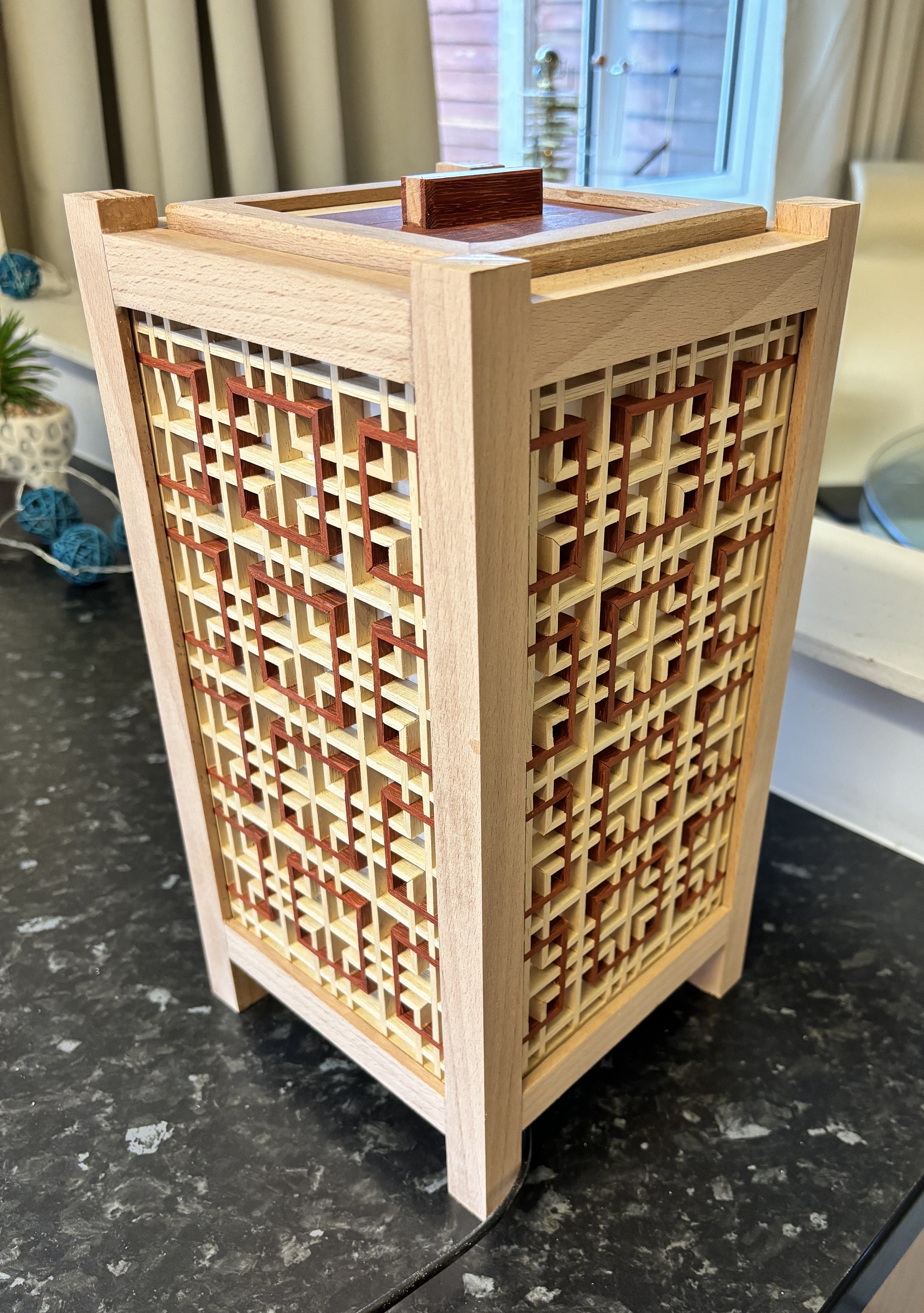 Kumiko Lamp Wooden Lamp Andon Wall Lamp Ceiling Lamp - Etsy