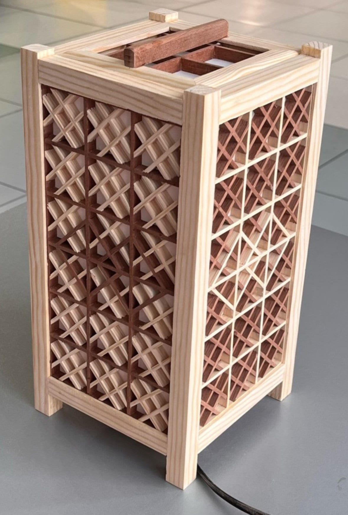 Handmade Japanese Lamp Kumiko Lamp Andon Handmade Wooden - Etsy