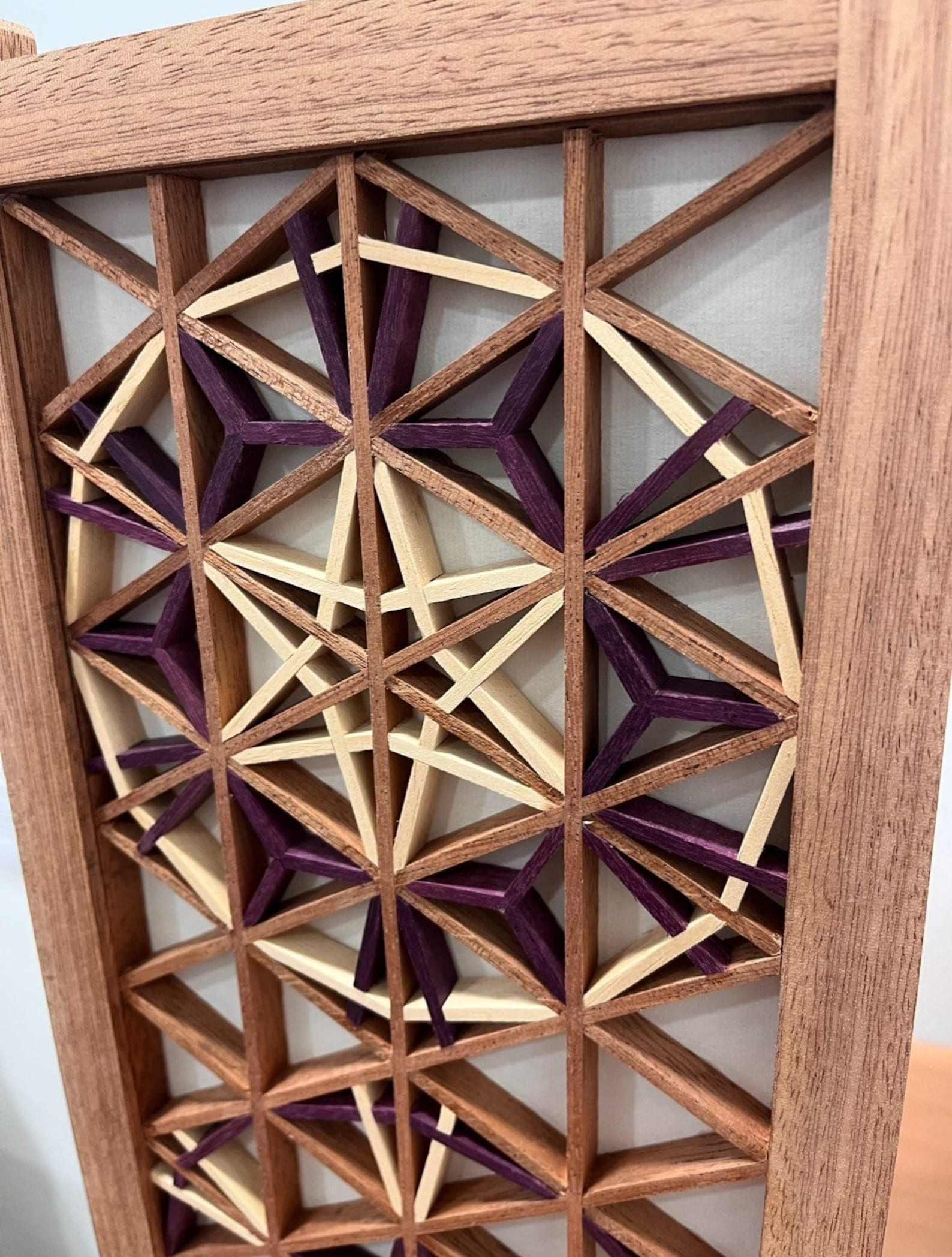 Handmade, Japanese Lamp Kumiko Lamp, Andon, Handmade Wooden Lamp, Table ...