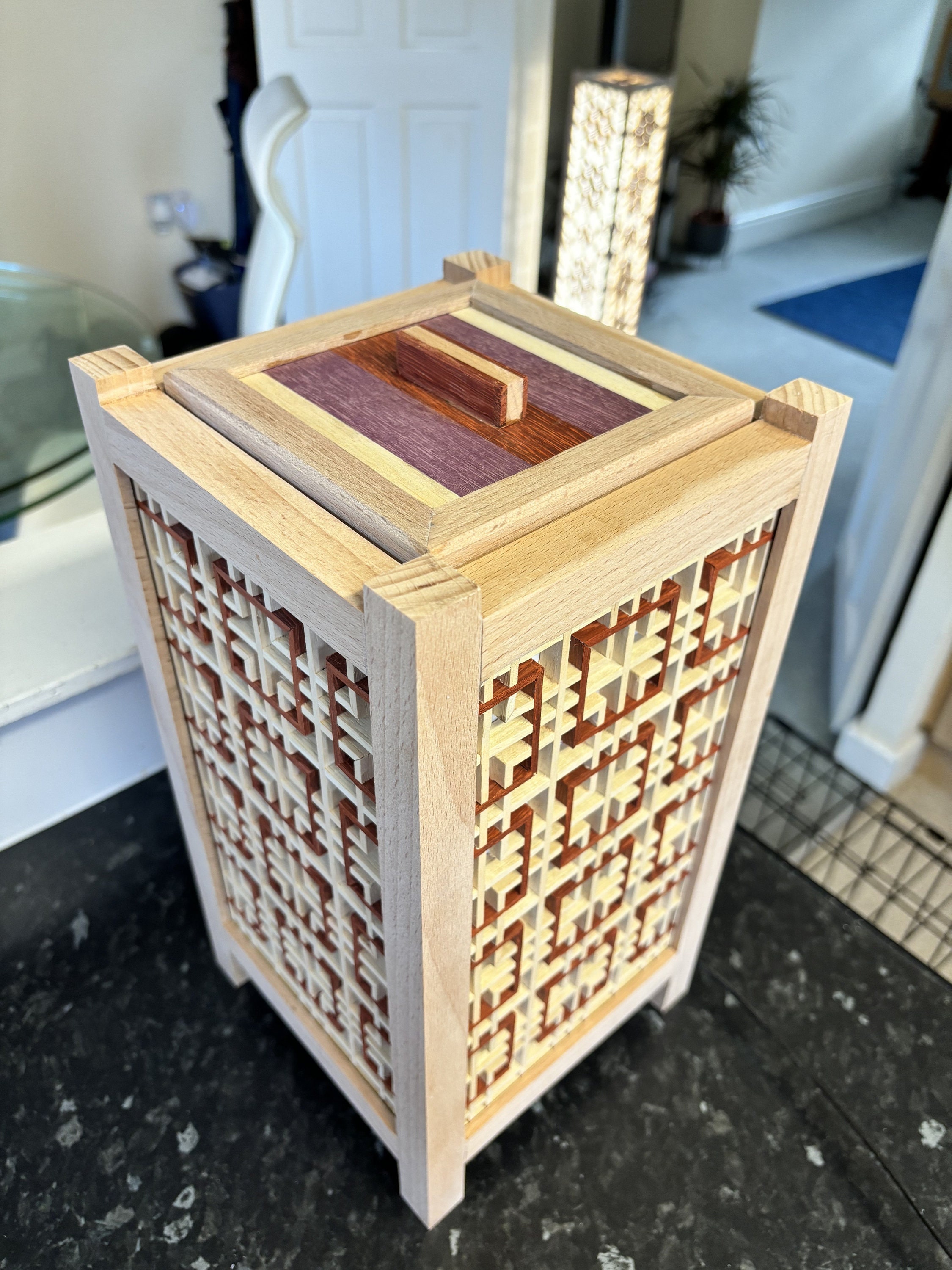 Kumiko Lamp Wooden Lamp Andon Wall Lamp Ceiling Lamp - Etsy