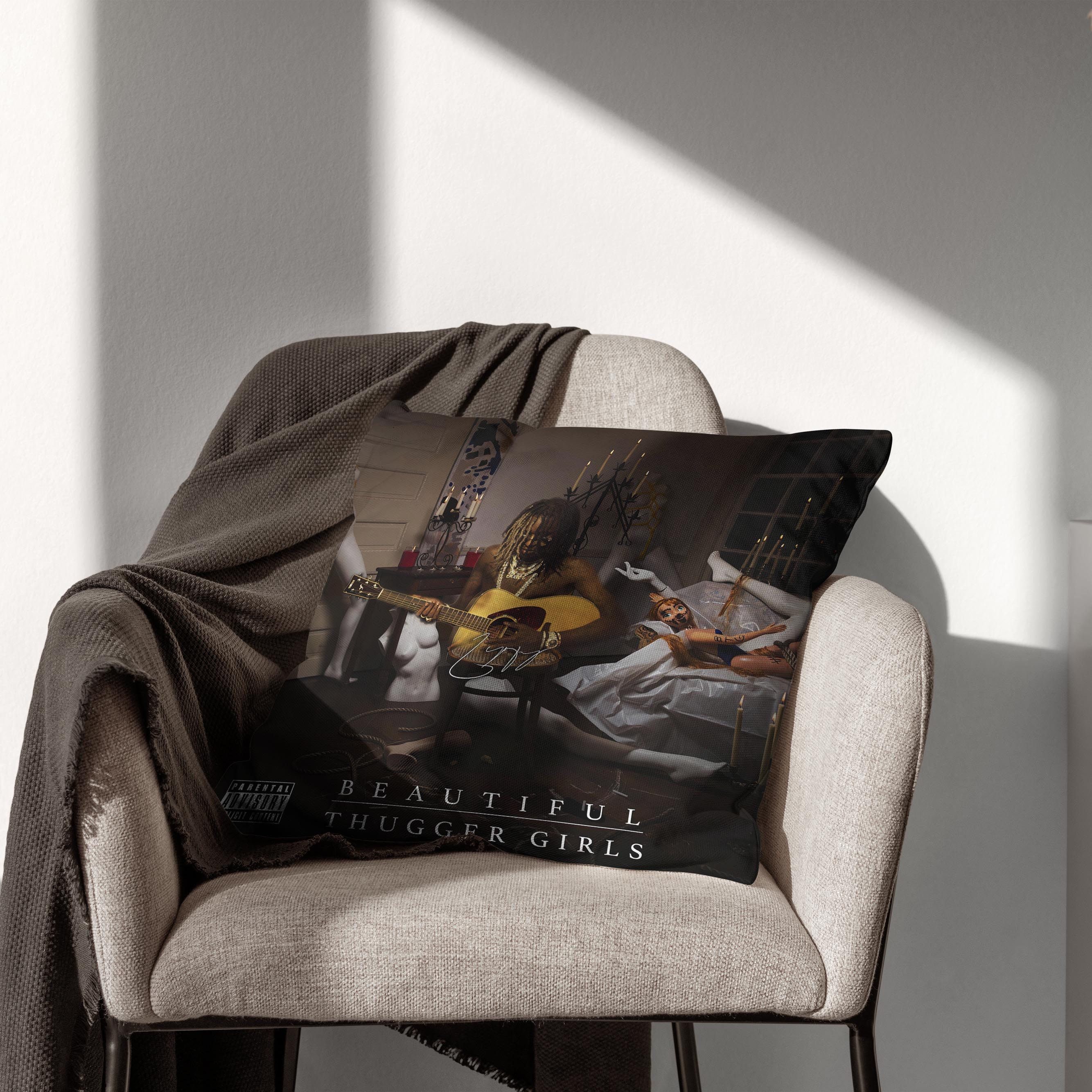 Young Thug Beautiful Thugger Girls Square Pillow - Etsy
