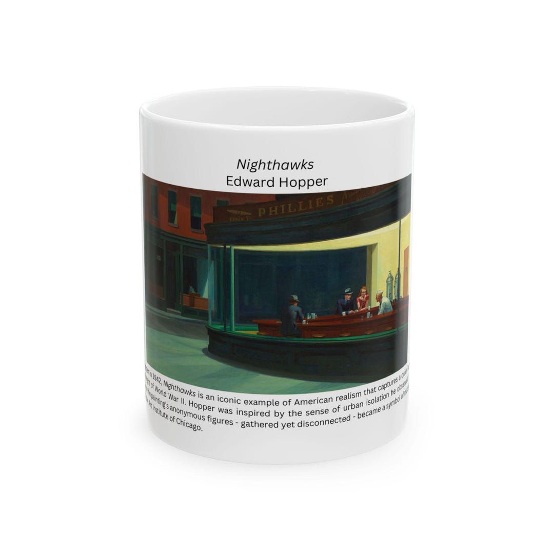 Nighthawks, by Edward Hopper | Celebrate American Art | Ceramic Mug ...