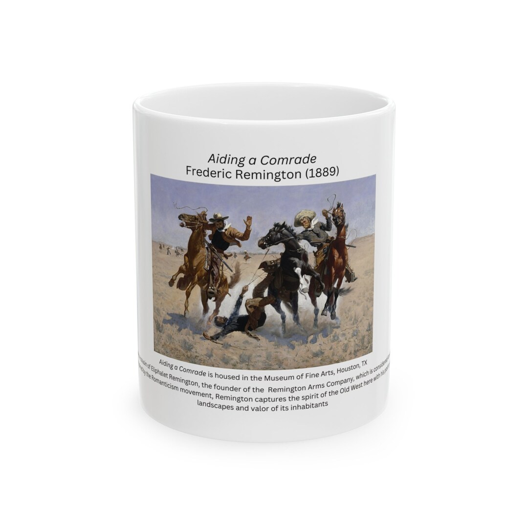 Aiding a Comrade, by Frederic Remington Celebrate American Art Ceramic ...