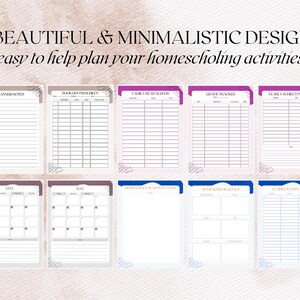 Homeschool Planner, Printable, Bundle, Reading Log, Lesson Plan, Task ...