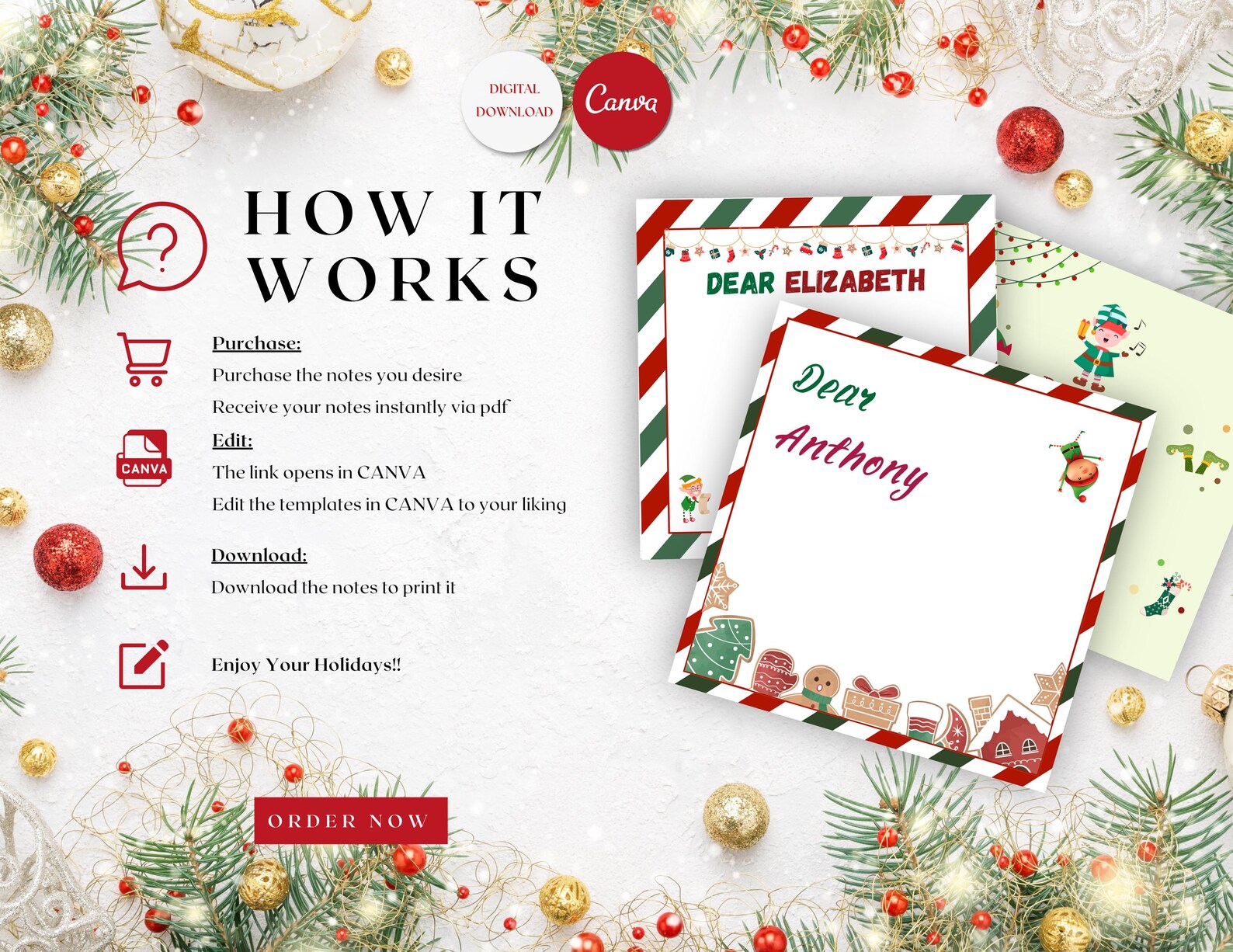 Editable Elf Notes Printable Elf on the Shelf, Christmas Elf Kit, Elf ...