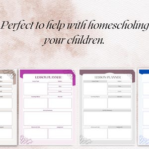 Homeschool Planner, Printable, Bundle, Reading Log, Lesson Plan, Task ...