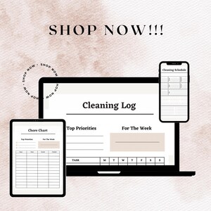 Cleaning Planner Printable, Beige, Cleaning Checklist, Cleaning ...