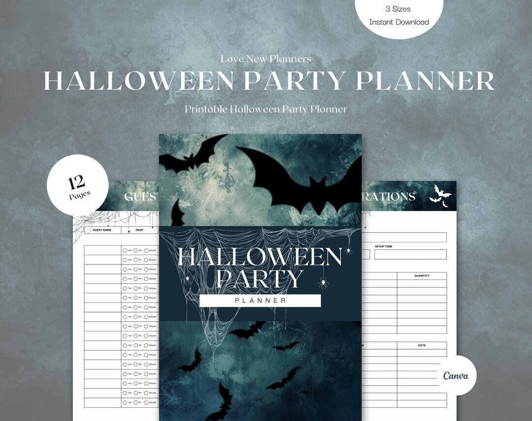 Halloween Party Planner, Printable Planner, Halloween Planner ...