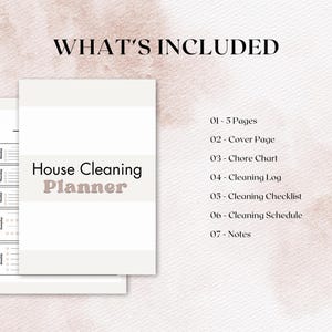 Cleaning Planner Printable, Beige, Cleaning Checklist, Cleaning ...