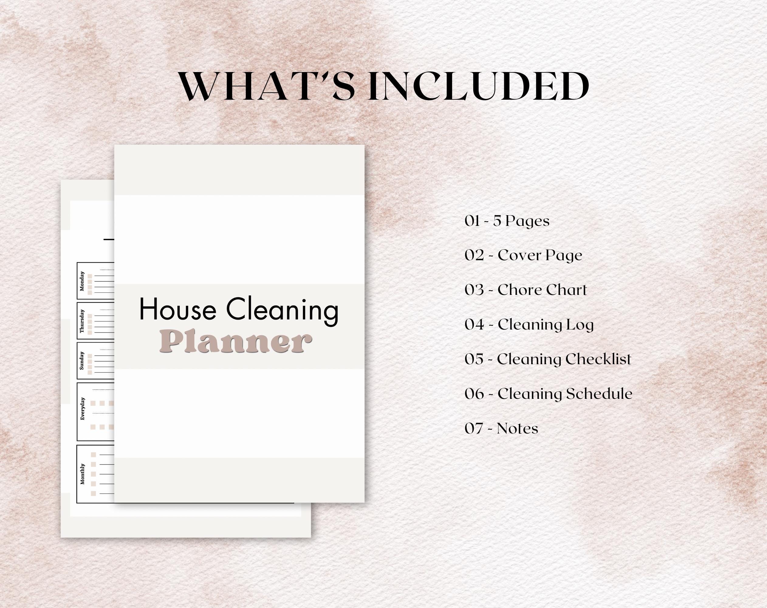 Cleaning Planner Printable, Beige, Cleaning Checklist, Cleaning ...