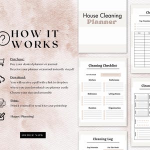 Cleaning Planner Printable, Beige, Cleaning Checklist, Cleaning ...