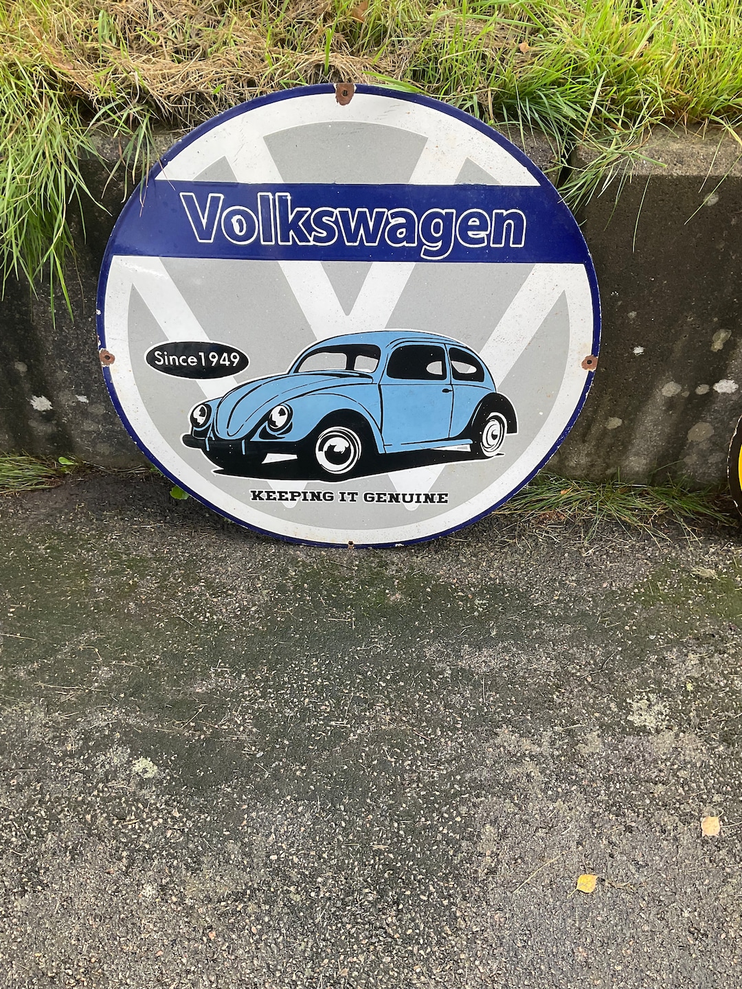 Volkswagen Enamel Sign Vintage - Etsy