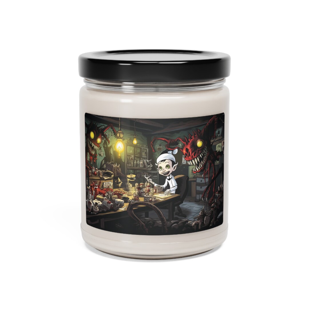 Charming Demon Santa and Reindeer in a Winter Wonderland - Etsy