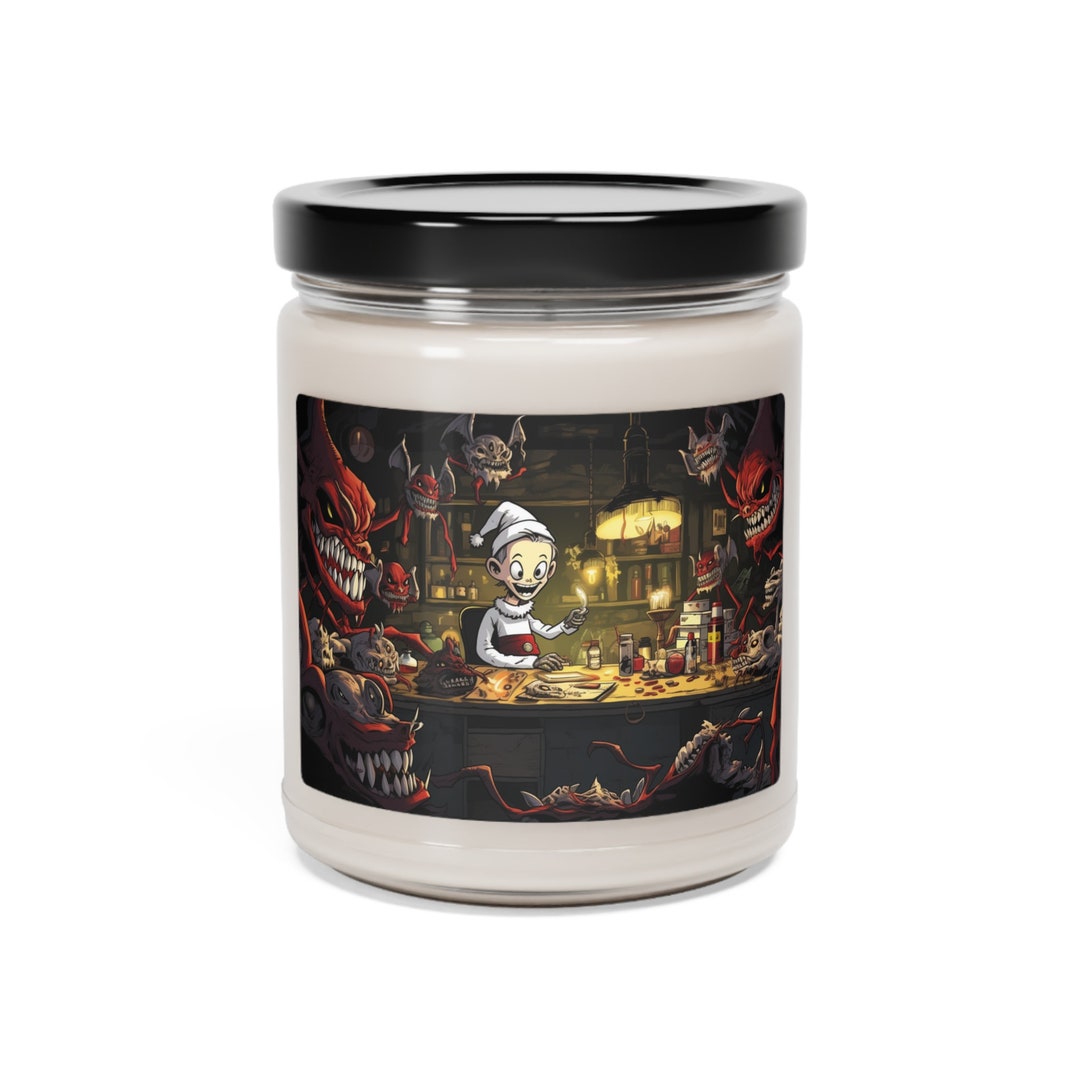 Festive Demon Santa and Reindeer in the Snowy Christmas - Etsy