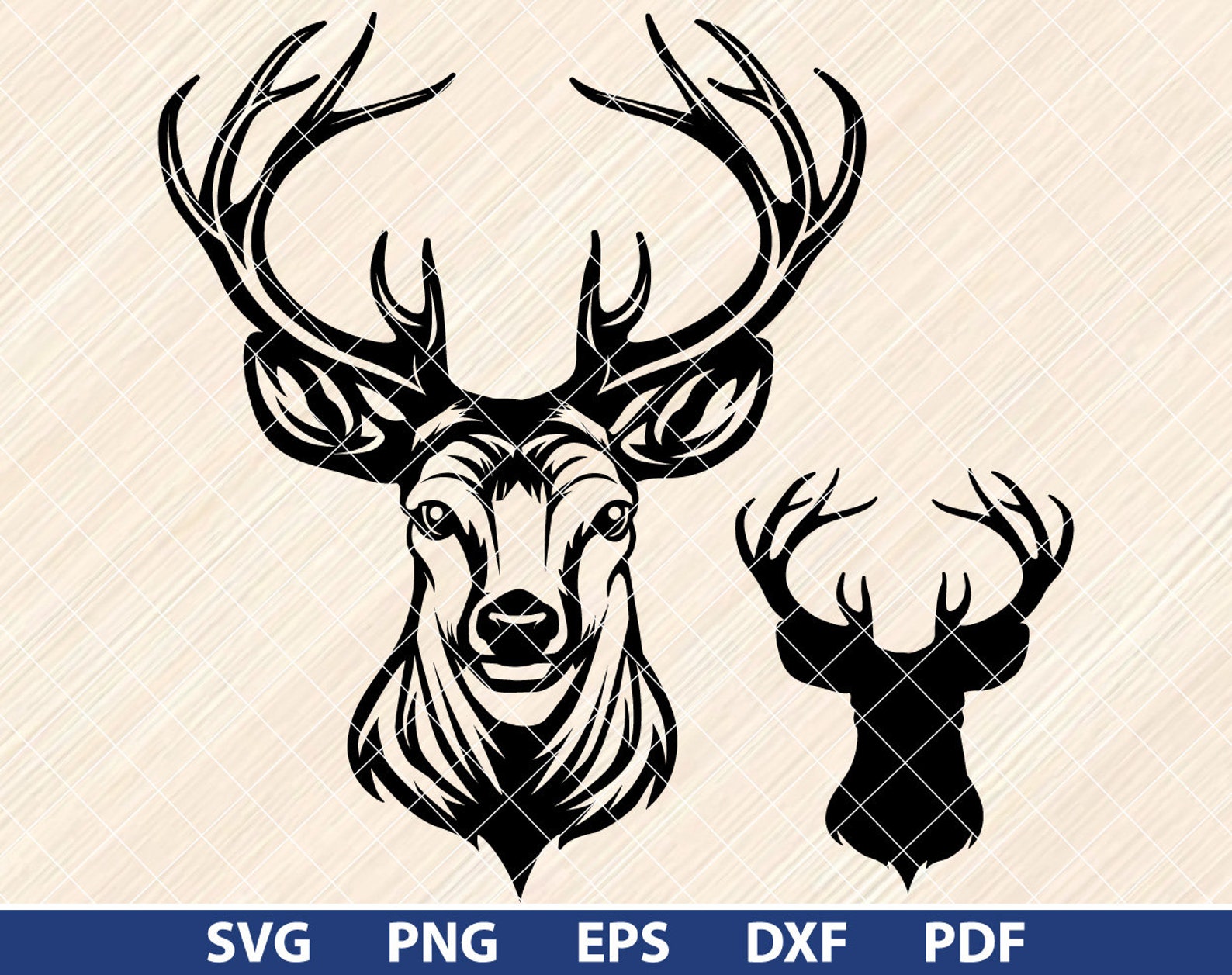 Deer Head SVG, Deer Head SVG, Deer Svg, Deer Clipart, Deer Head Clipart, Buck Head Svg, Deer ...
