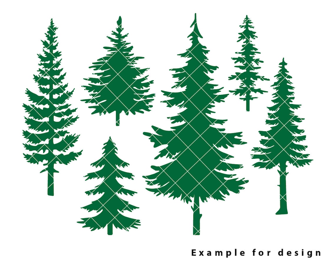 Pine Trees SVG, Forest Svg Bundle, Tree Line Svg, Christmas Tree Svg ...