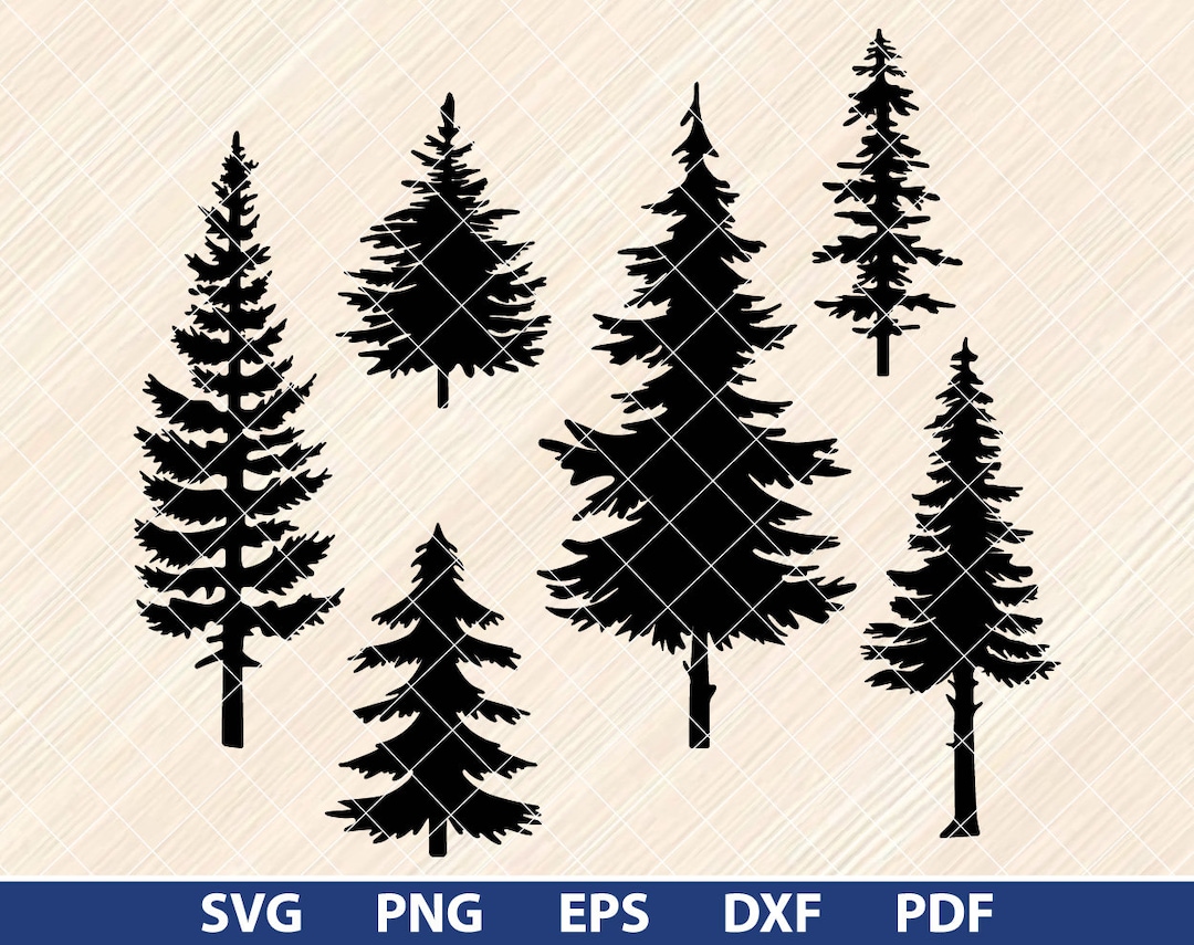 Pine Trees SVG, Forest Svg Bundle, Tree Line Svg, Christmas Tree Svg ...