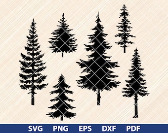 Forest Tree Line SVG, Pine Trees Svg, Forest Svg Bundle, Tree Line Svg ...