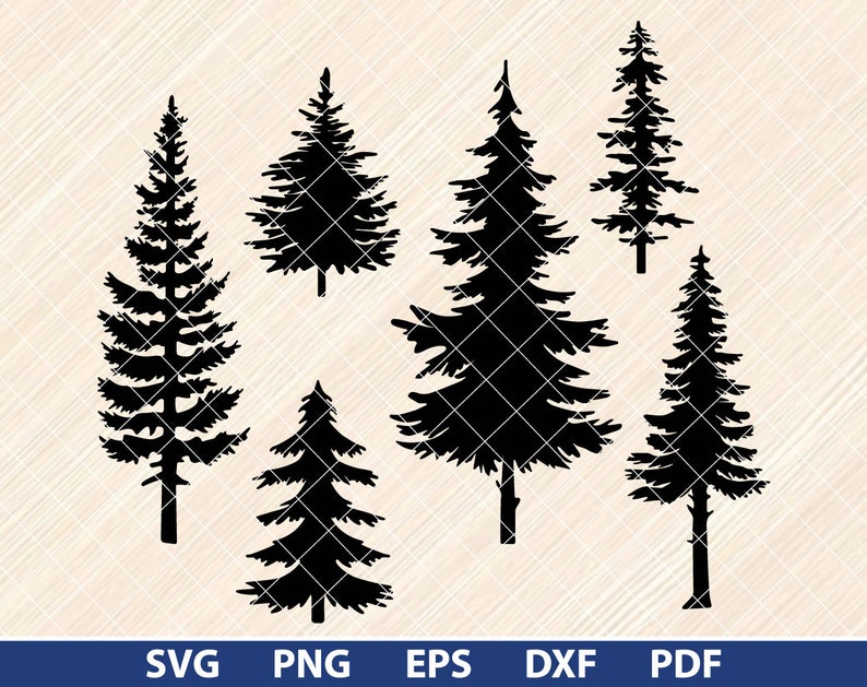 Pine Trees SVG, Forest Svg Bundle, Tree Line Svg, Christmas Tree Svg ...