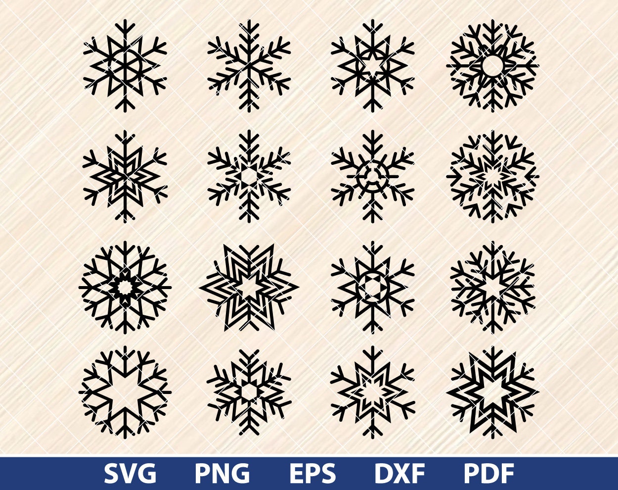 Snowflake SVG Bundle Flake Winter Svg Christmas Svg Winter - Etsy