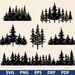 Forest Tree Line SVG, Pine Trees Svg, Forest Svg Bundle, Tree Line Svg ...
