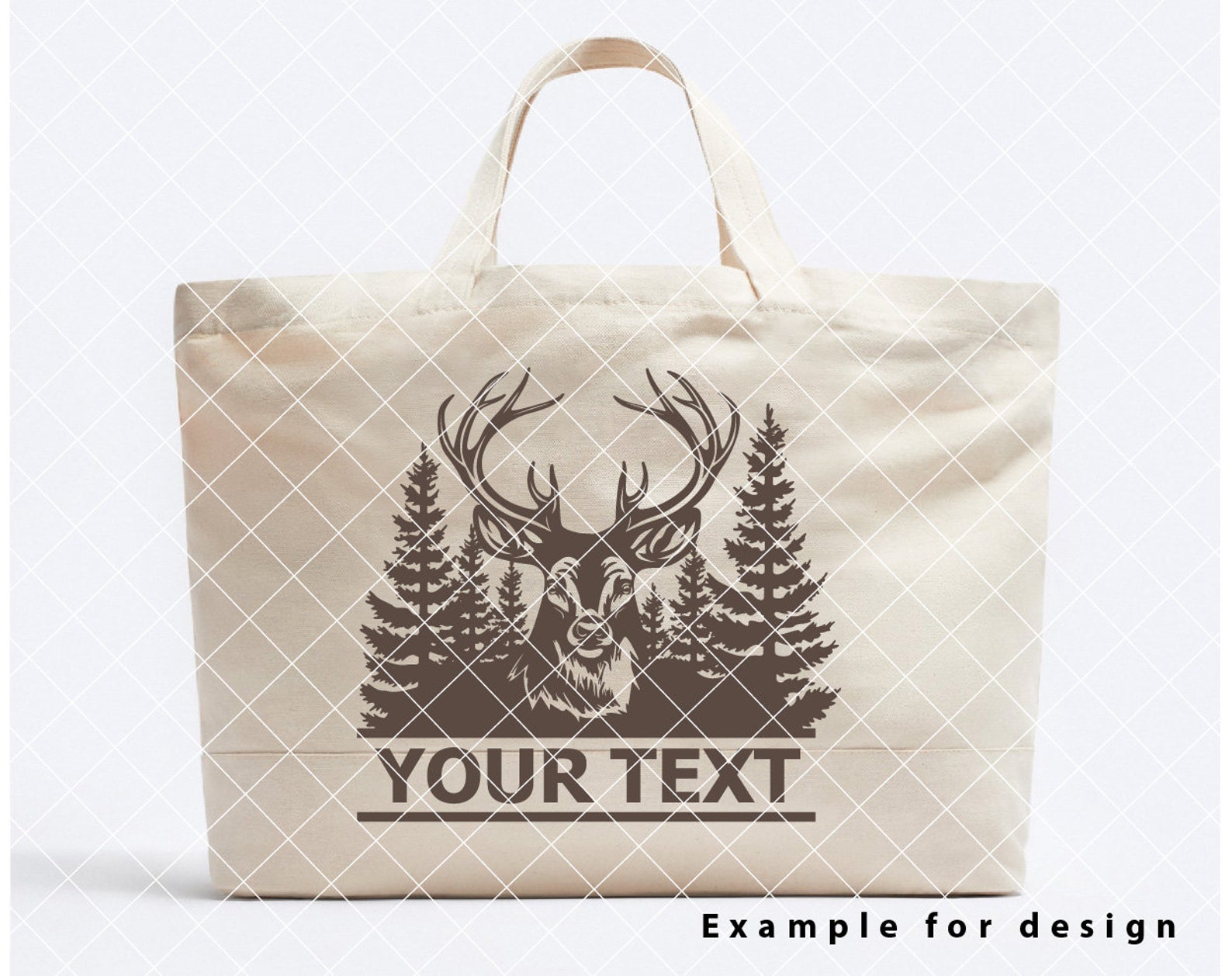 Deer and Tree Monogram SVG Deer Hunting Frame Svg Pine Tree - Etsy
