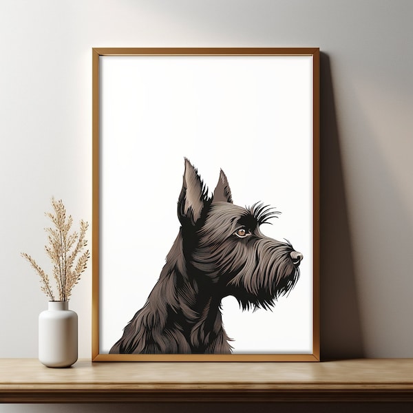 Scottie Dog Print - Etsy