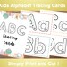 Kindergarten Alphabet Tracing Cards, Printable ABC Flashcards, Large ...