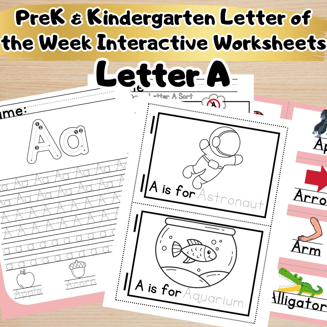 Letter A Worksheets for Prek & Kindergarten | Letter of the Week | Fun ...
