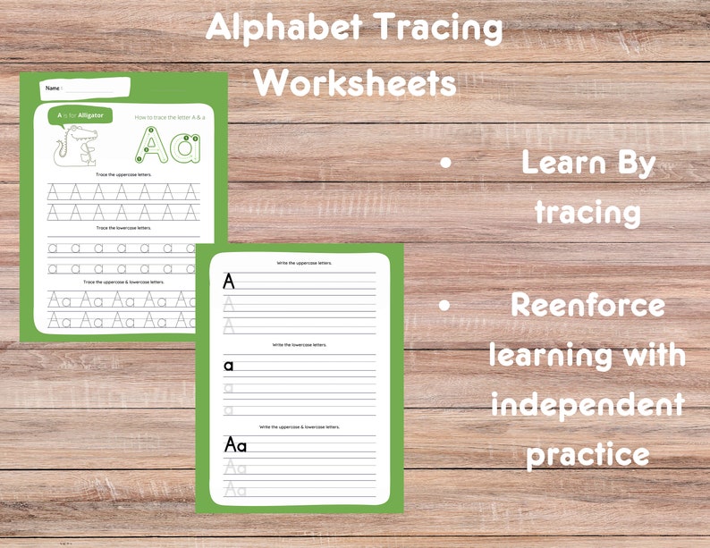 Preschool & Kindergarten Alphabet Tracing Workbook | Printable ABC ...