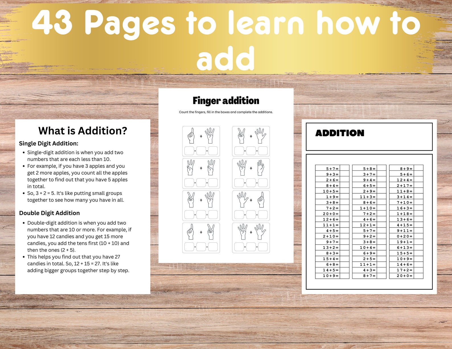 Comprehensive Addition Workbook for Kids | Fun Math Practice ...