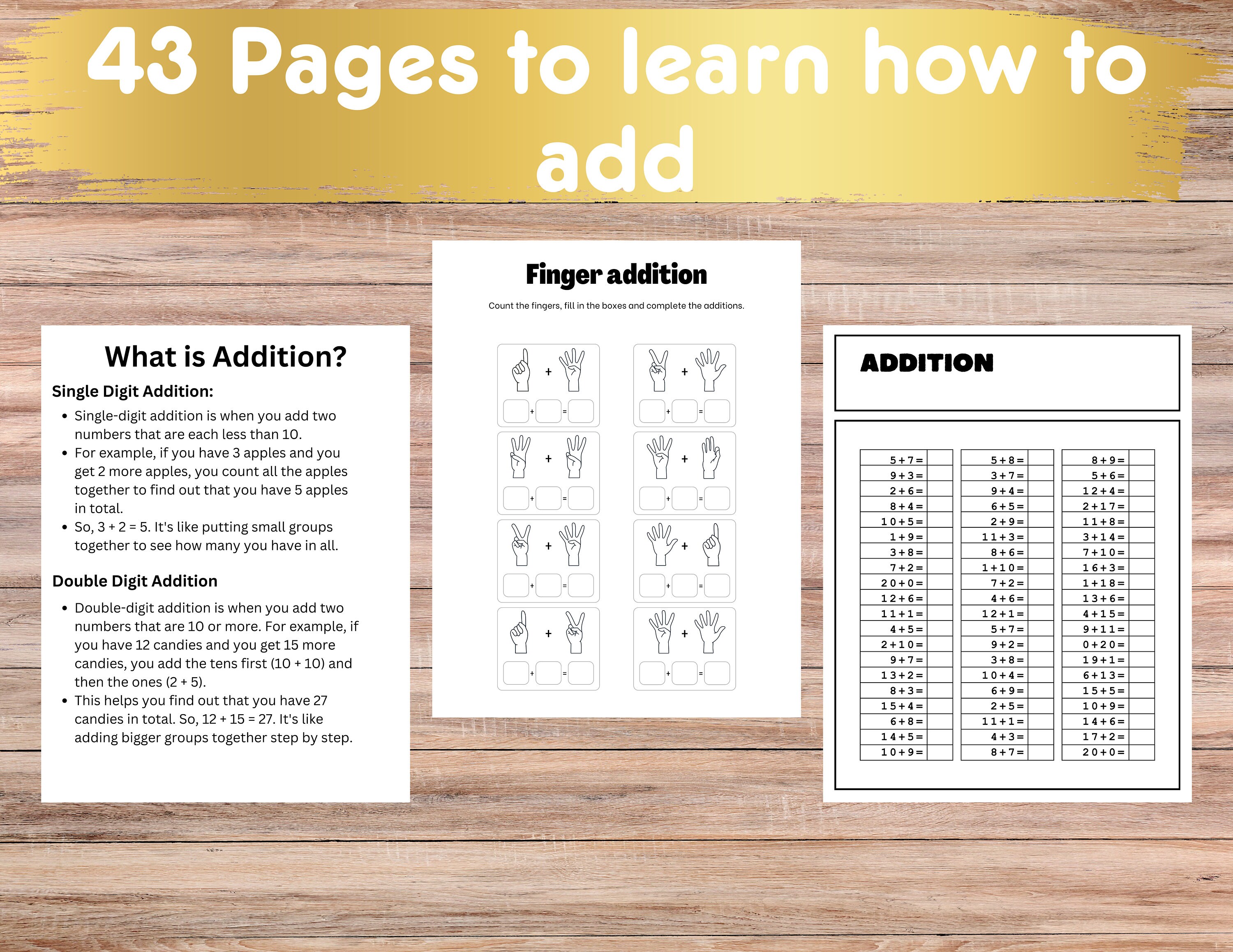 Comprehensive Addition Workbook for Kids | Fun Math Practice ...