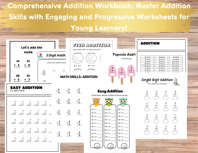 Comprehensive Addition Workbook for Kids | Fun Math Practice ...