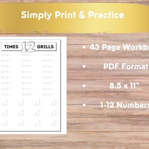43-page Multiplication Practice Workbook | Printable Math Worksheets ...