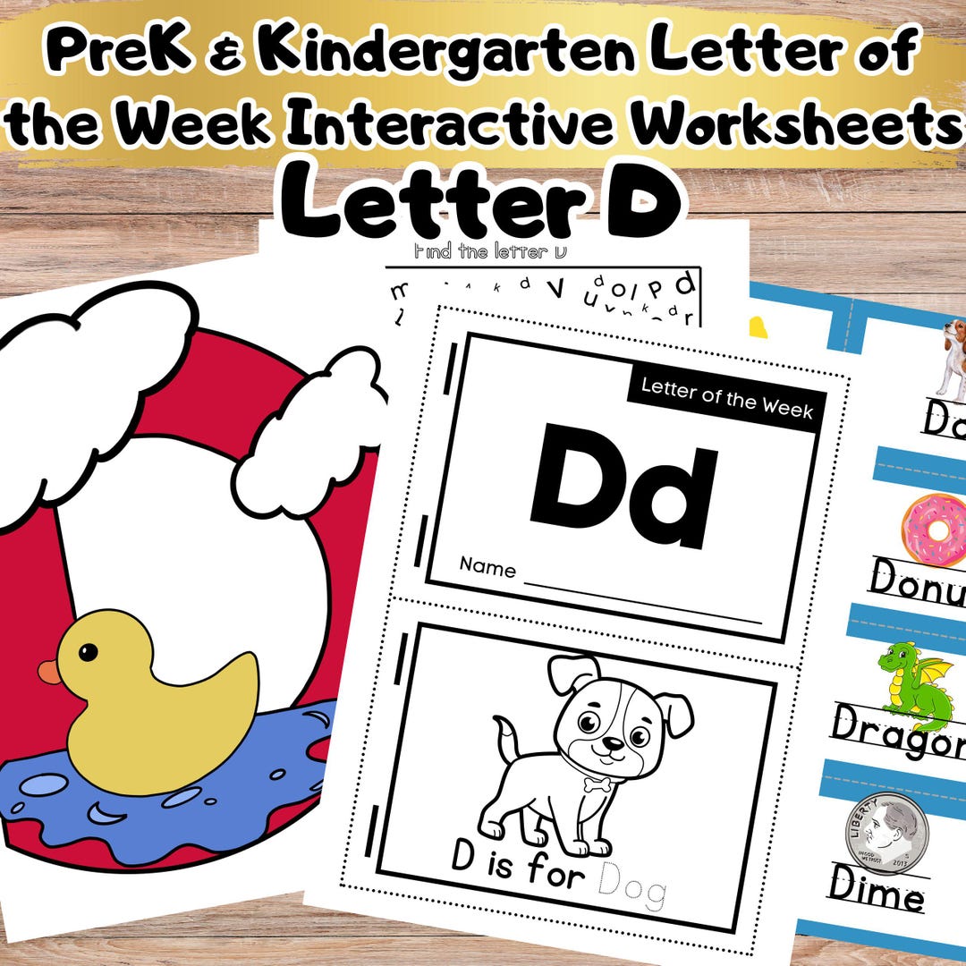 Letter D Worksheets for Prek & Kindergarten | Letter of the Week | Fun ...