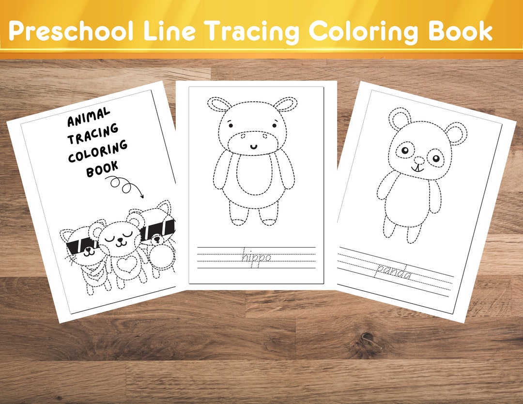 Preschool Line Tracing Animal Friends Coloring Pages - Easy to Follow ...