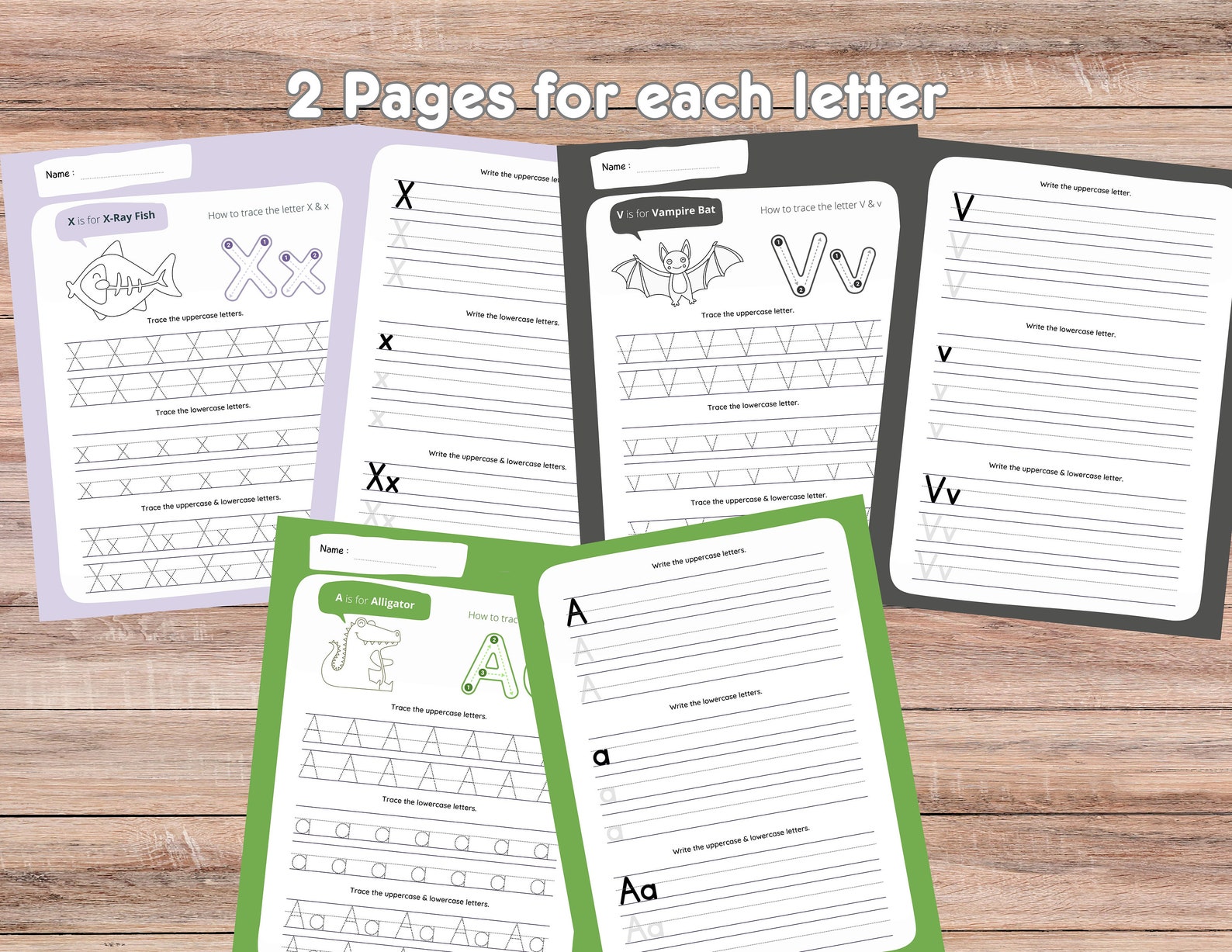 Preschool & Kindergarten Alphabet Tracing Workbook | Printable ABC ...