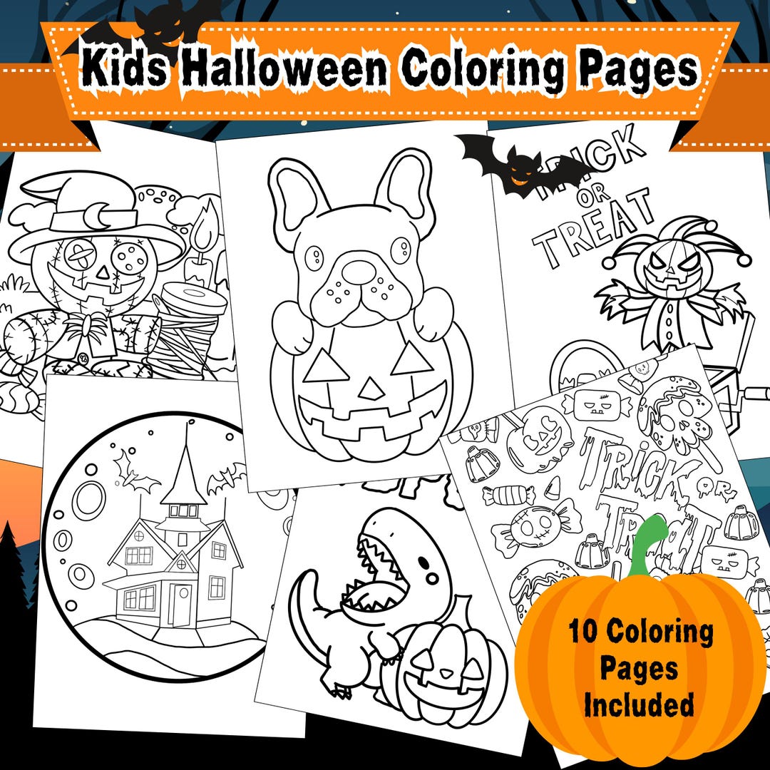 10 Kids Halloween Coloring Pages | Printable Coloring Sheets | Fun ...