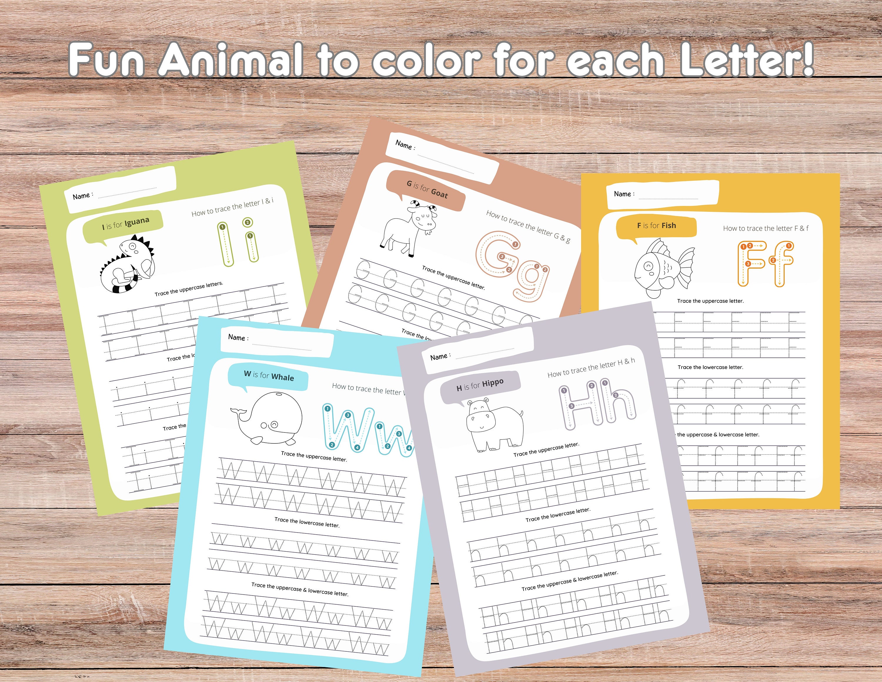 Preschool & Kindergarten Alphabet Tracing Workbook | Printable ABC ...