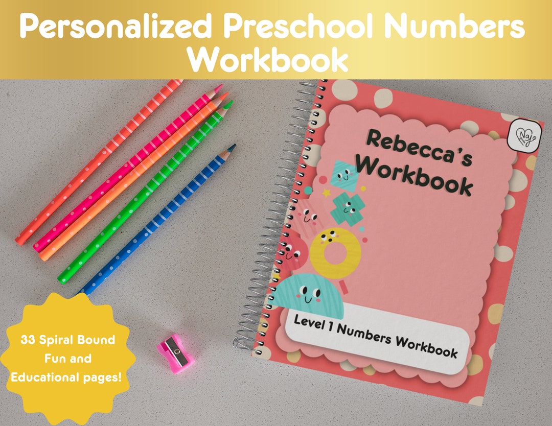 Personalized Preschool Numbers Workbook | Fun Counting & Tracing ...