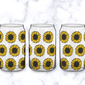 Sunflower Pattern Can Wrap • Digital Download SVG Files for Cricut ...