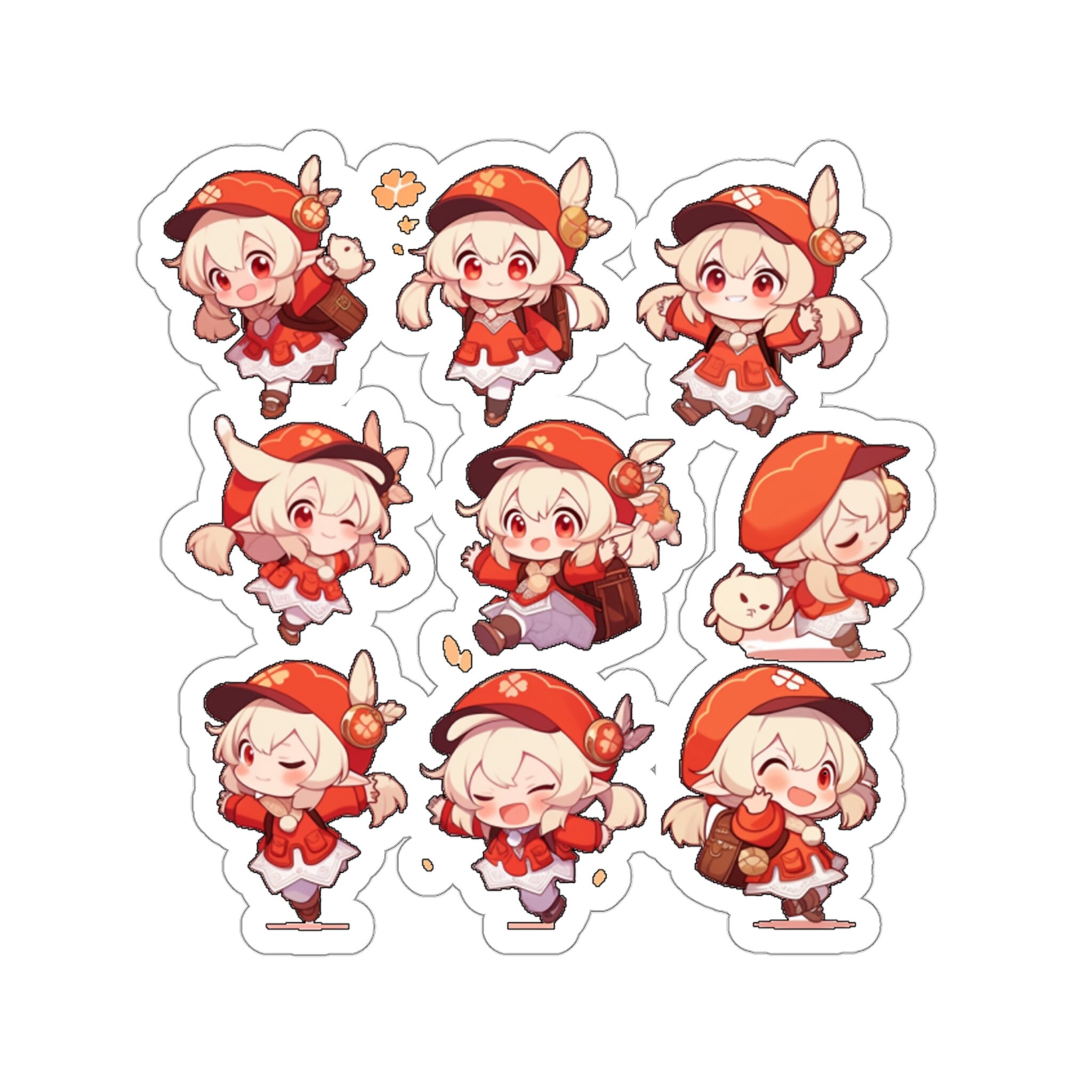 9 Klee From Genshin Impact Kiss-cut Stickers - Etsy