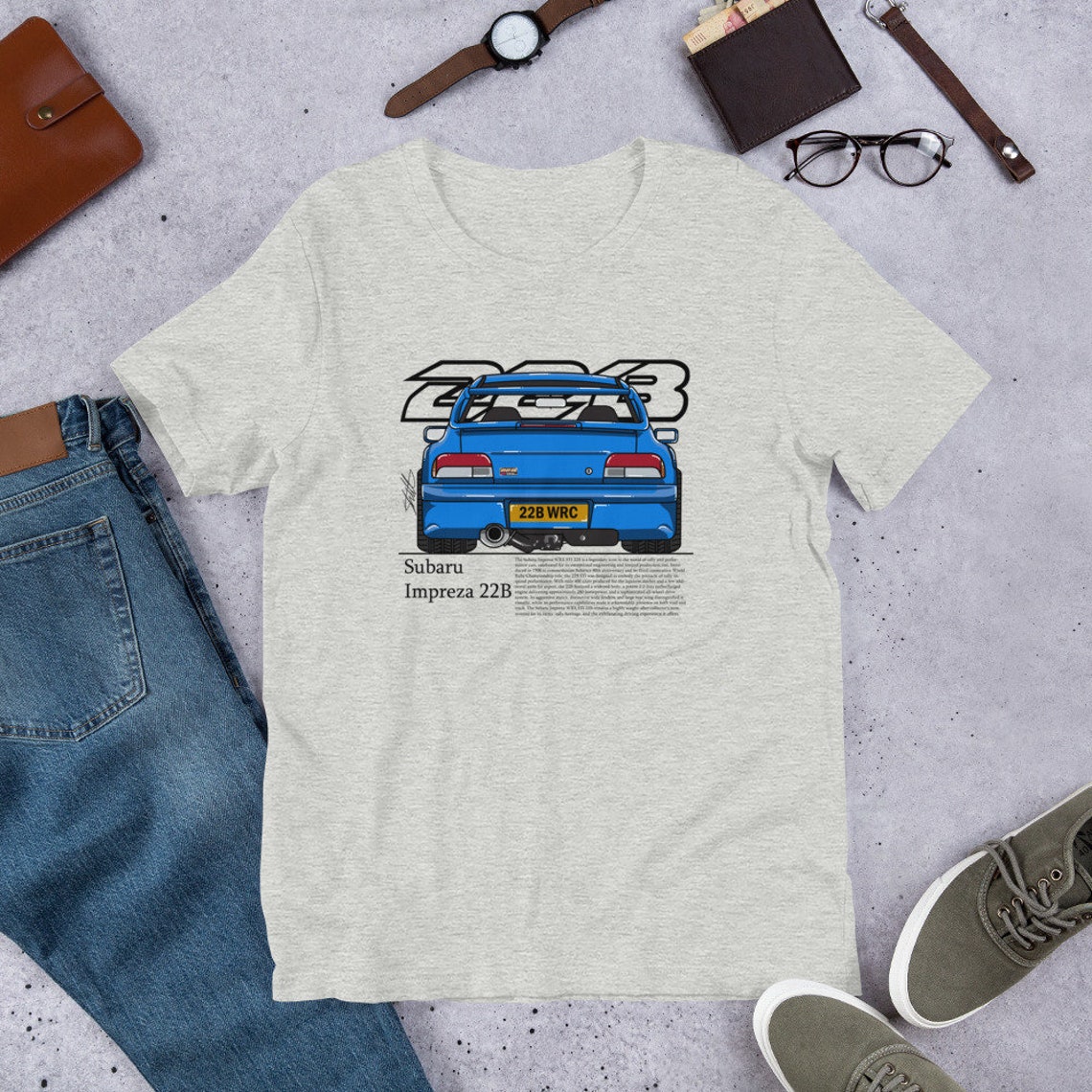 Impreza 22B Homologation Race Car Custom Graphic Short-sleeve T-shirt ...
