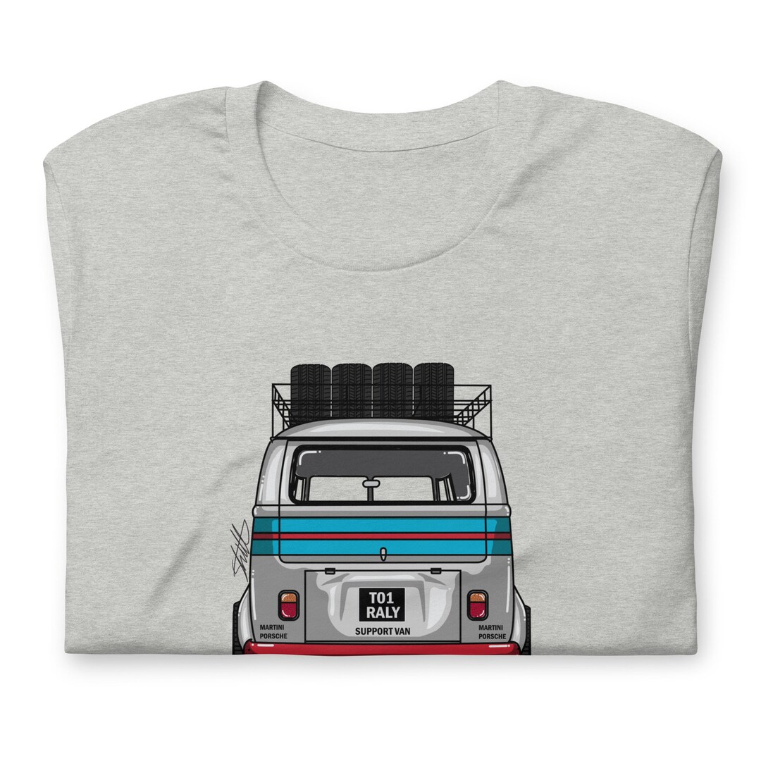 T1 Bus Martini Rally Support Van Custom Graphic Short-sleeve T-shirt - Etsy