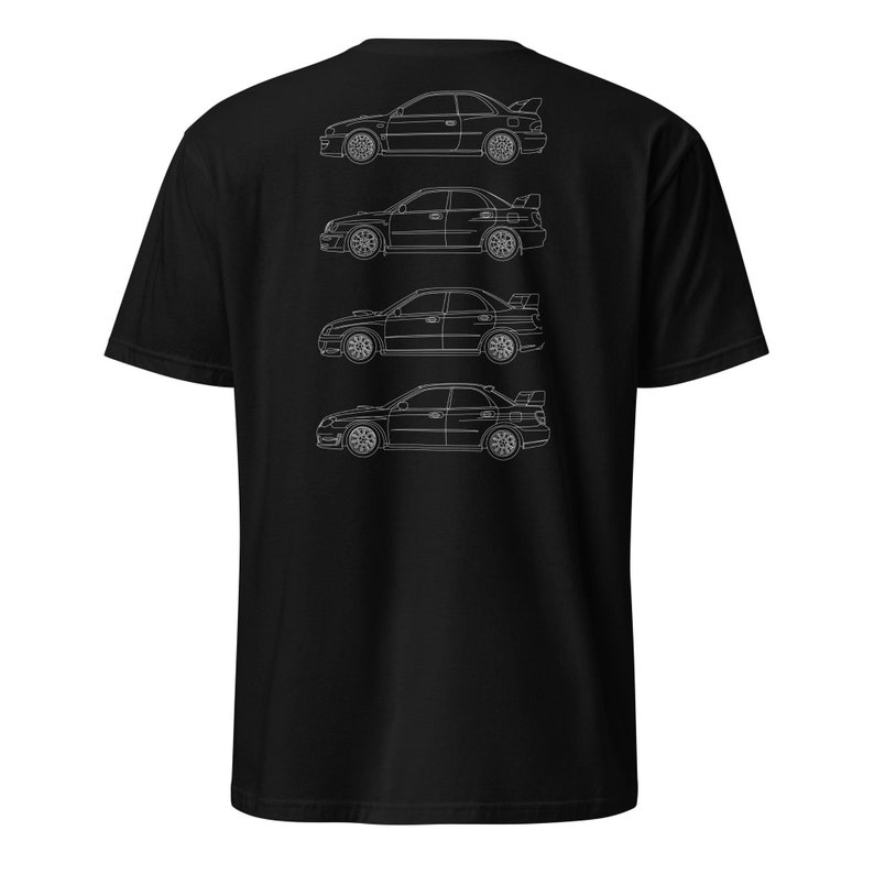 Evolution of the WRX STI Car Custom Graphic Short-sleeve T-shirt - Etsy