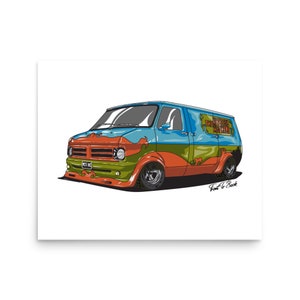 The Mystery Machine Scooby-doo Custom Poster - Etsy