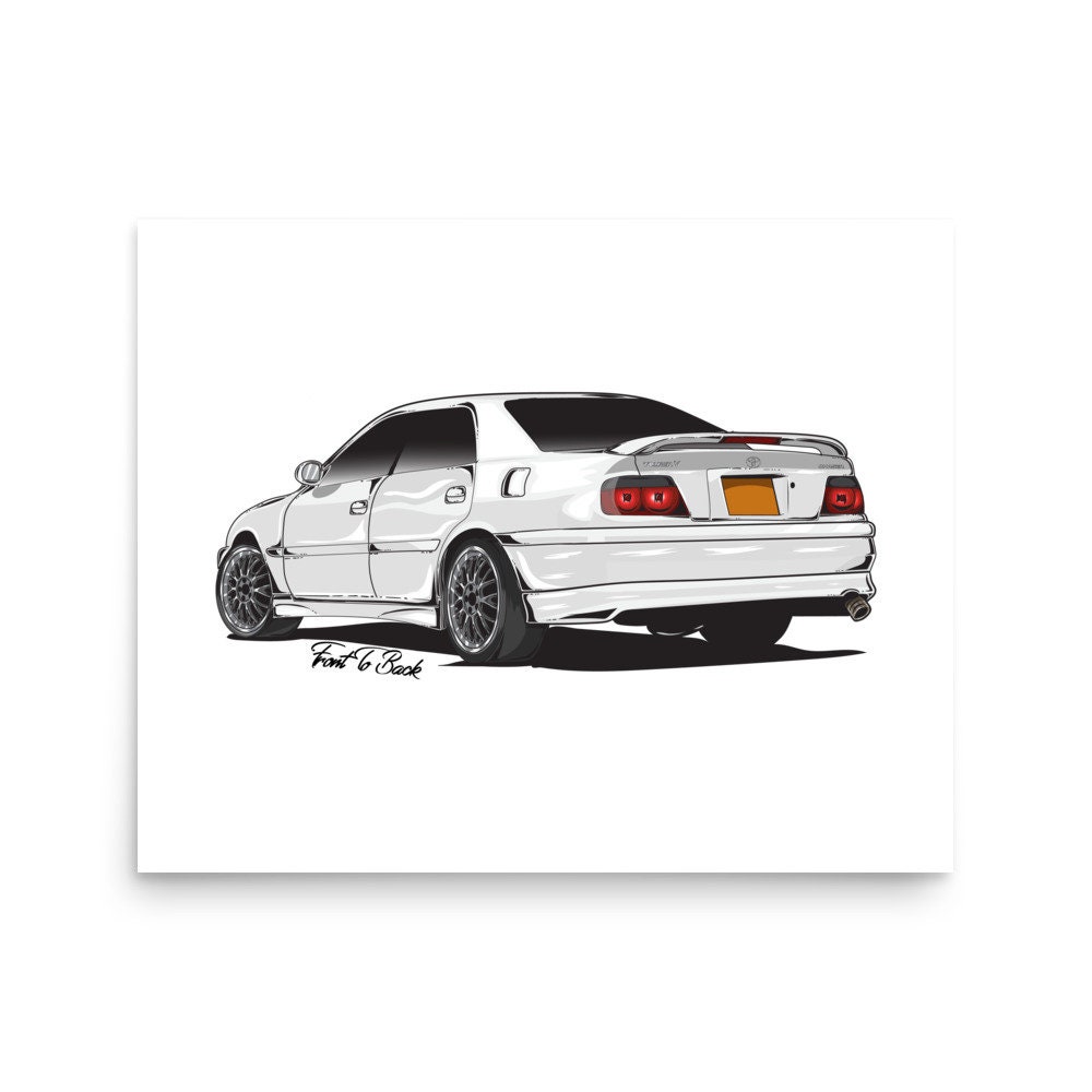 Toyota JZX100 Chaser Modified Car Custom Poster - Etsy