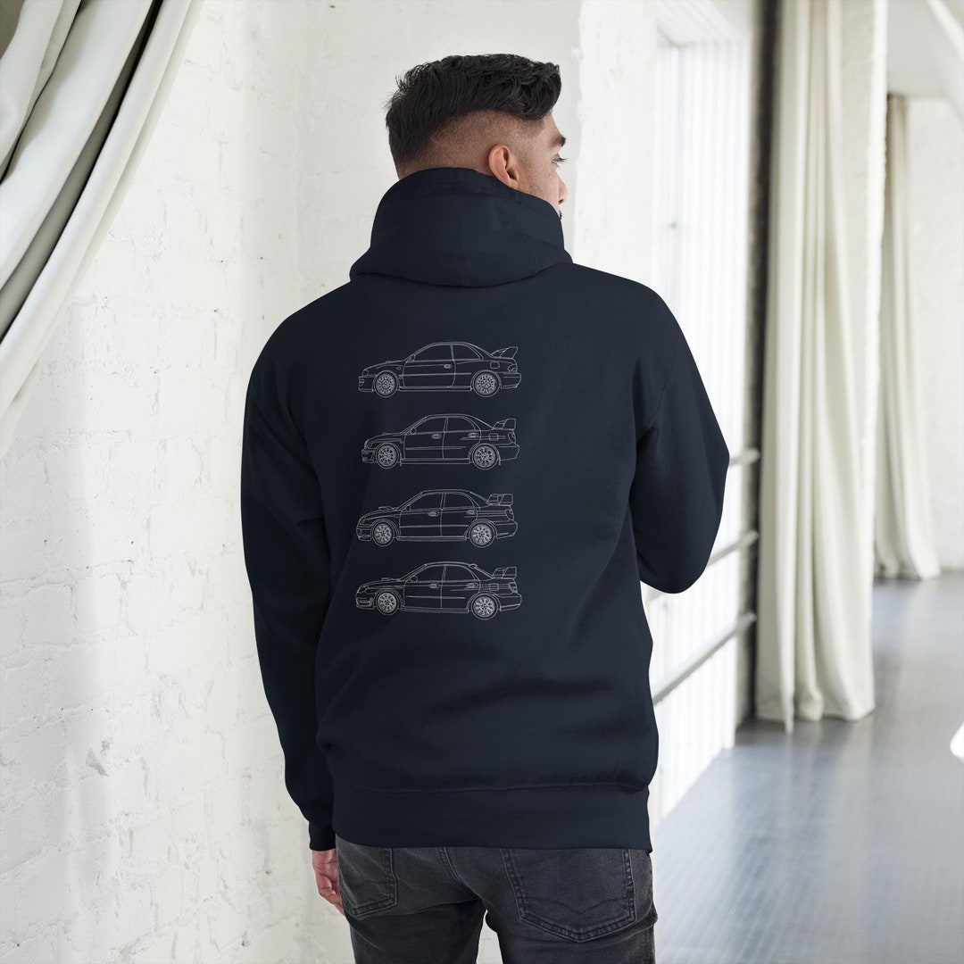 Evolution of the WRX STI Car Custom Graphic Hoodie - Etsy