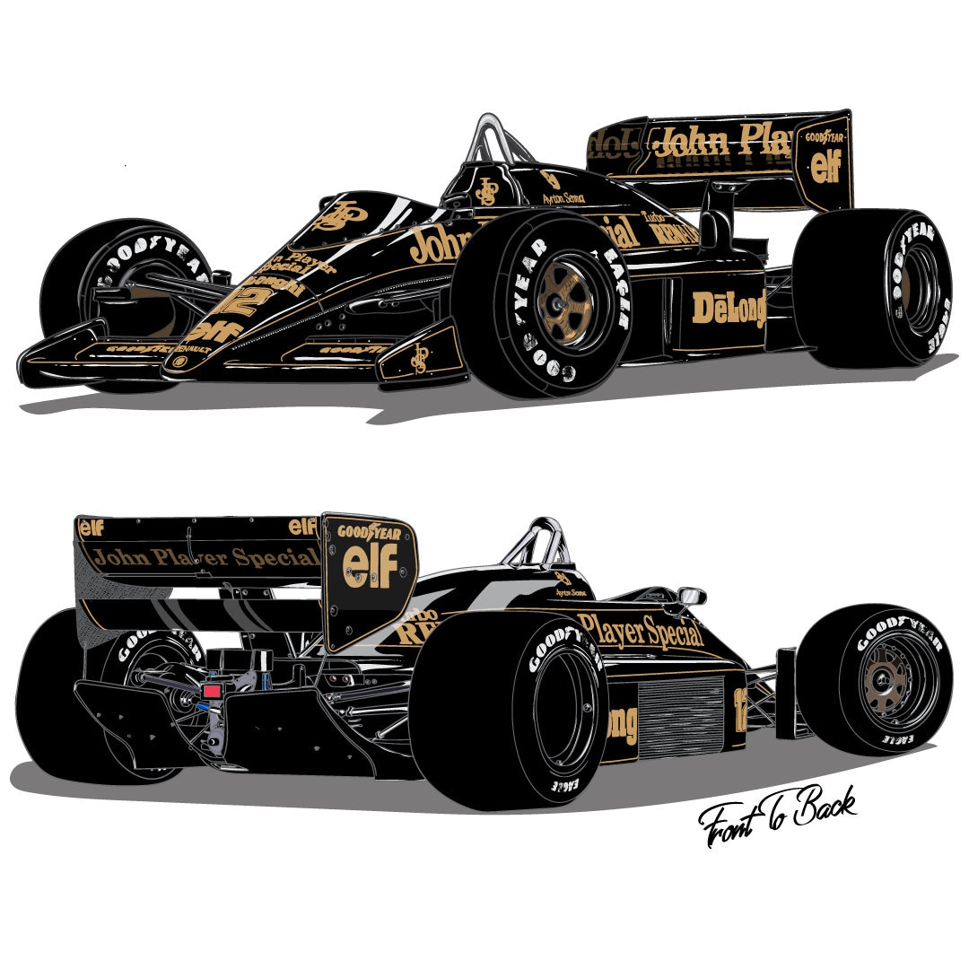 Lotus 98T John Player Special Formula One F1 Race Car Custom Poster - Etsy