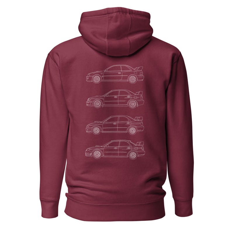 Evolution of the WRX STI Car Custom Graphic Hoodie - Etsy
